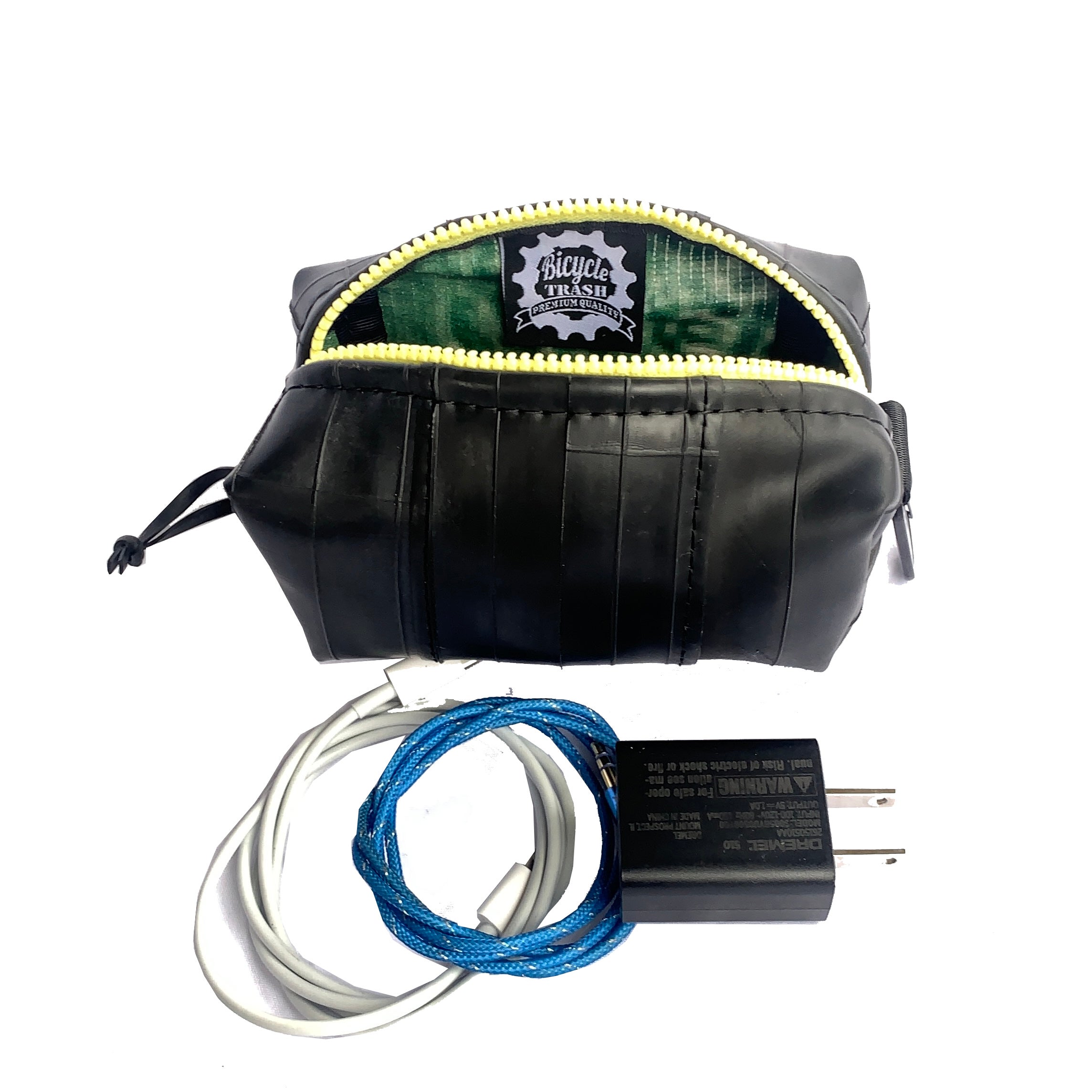 Dopp Kit Mini - Recycled Inner Tube Cord and Charger Bag